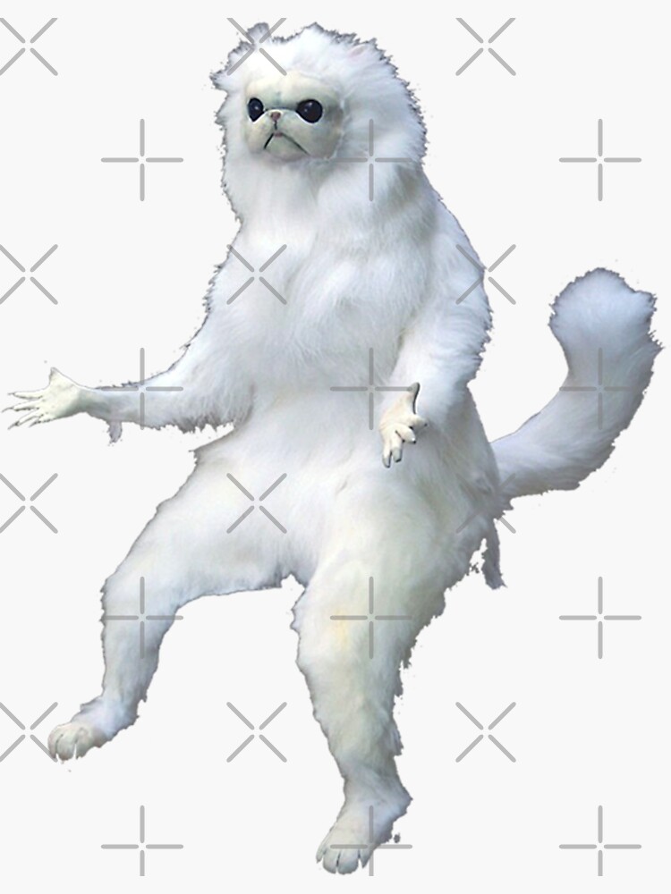 "Persian Cat Room Guardian Meme T-Shirts" Sticker for Sale by ...