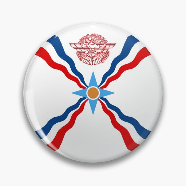 "Assyrian Flag" Pin for Sale by Malaak07 | Redbubble