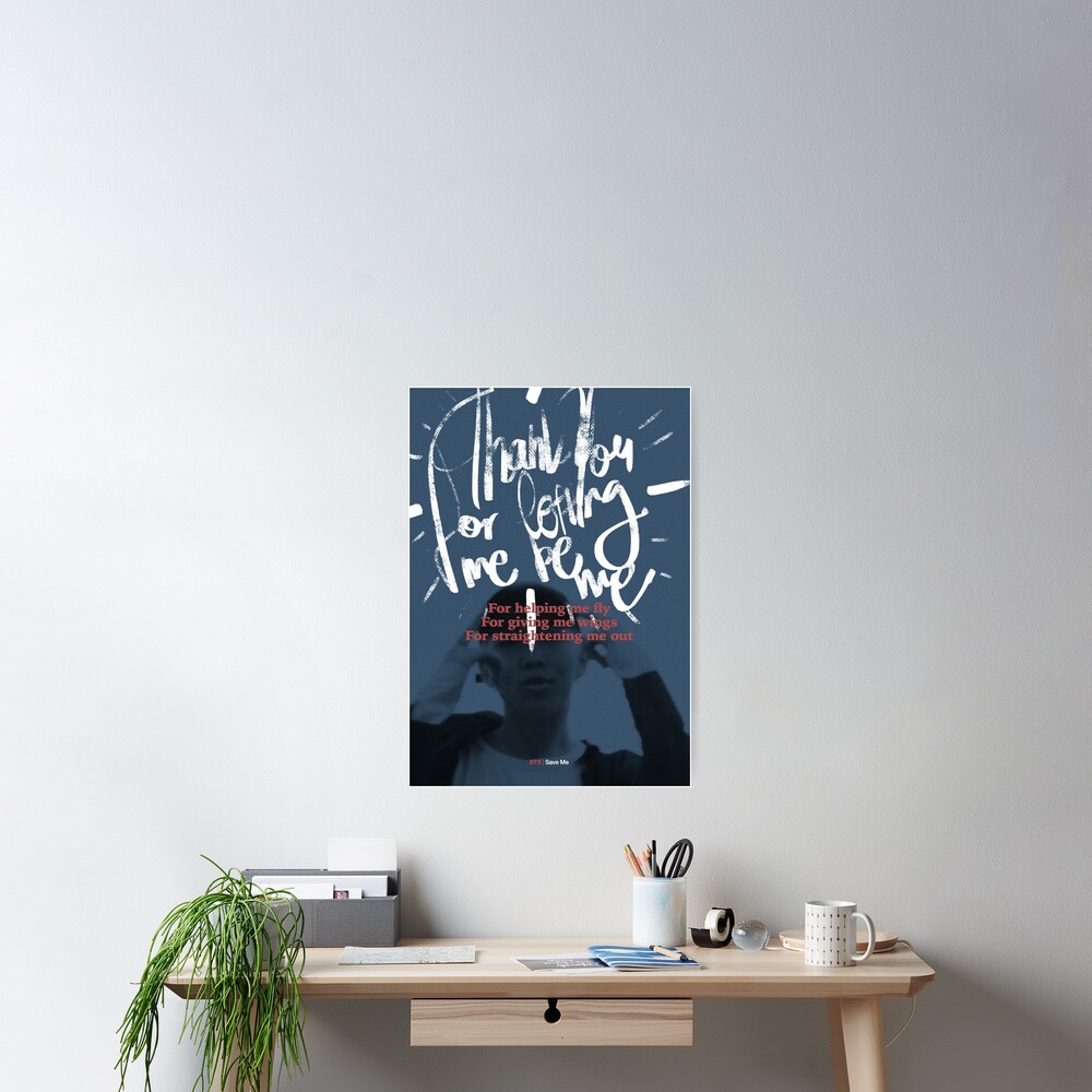 "BTS Save Me Typography [9]" Poster for Sale by y0ngsin | Redbubble