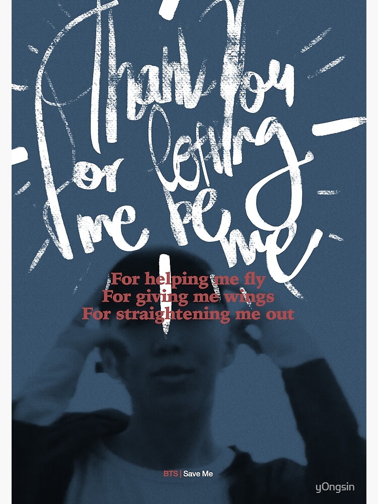 "BTS Save Me Typography [9]" Poster for Sale by y0ngsin | Redbubble