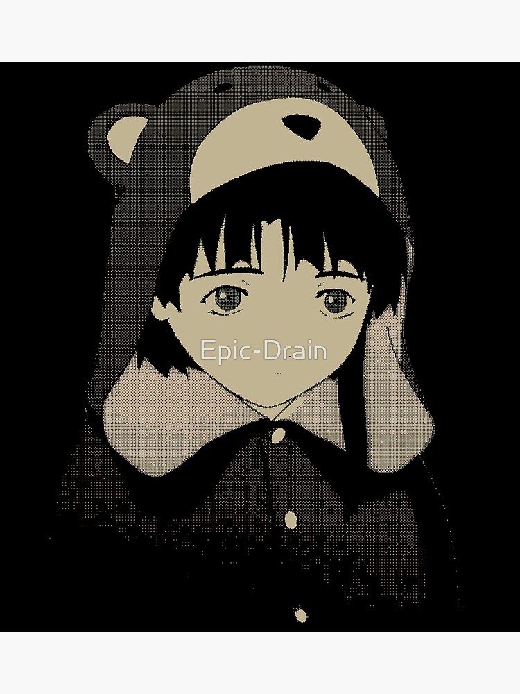 "Lain in her bear suit" Sticker for Sale by Epic-Drain | Redbubble