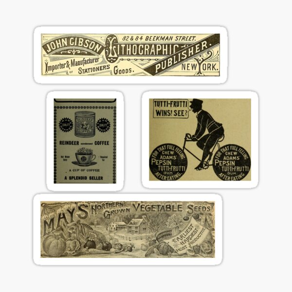 "Vintage Ads Stickers Pack #1" Sticker for Sale by Krispsm | Redbubble