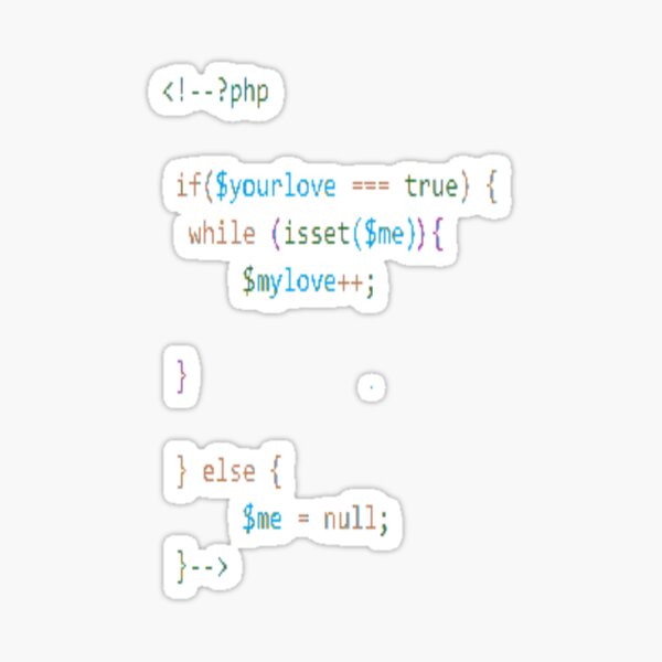 "programmer style romantic poem" Sticker by apkpro-store | Redbubble