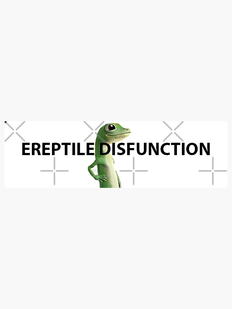 "Ereptile Disfunction" Sticker for Sale by NOTFUNNIE | Redbubble