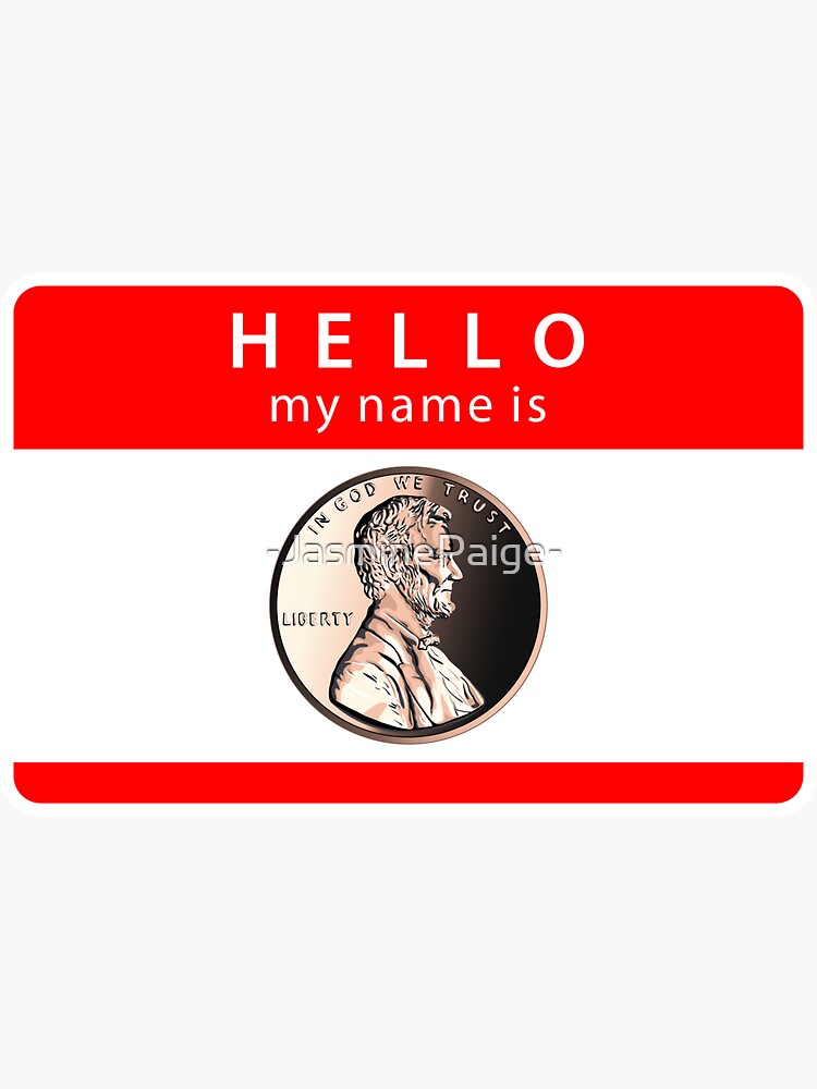 "Penny Name Tag" Sticker by -JasminePaige- | Redbubble
