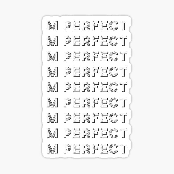 "M perfect" Sticker for Sale by CrazzyTrends | Redbubble
