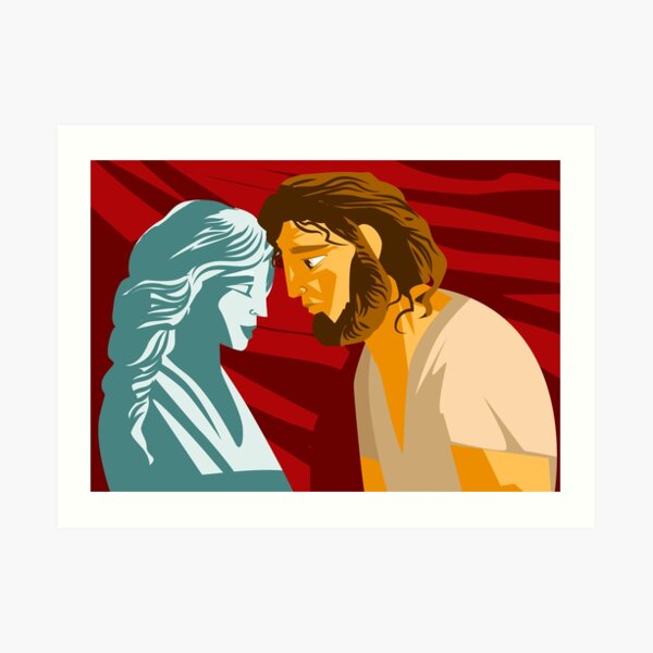 "Pygmalion and galatea living statue mythology greek myth" Art Print ...
