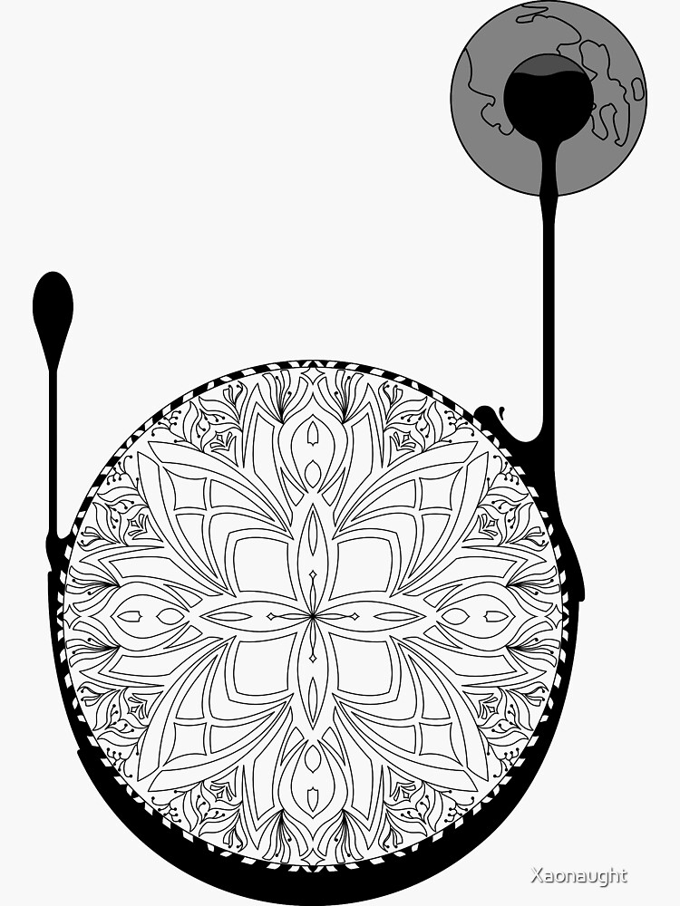 "Lunar Tide" Sticker for Sale by Xaonaught | Redbubble