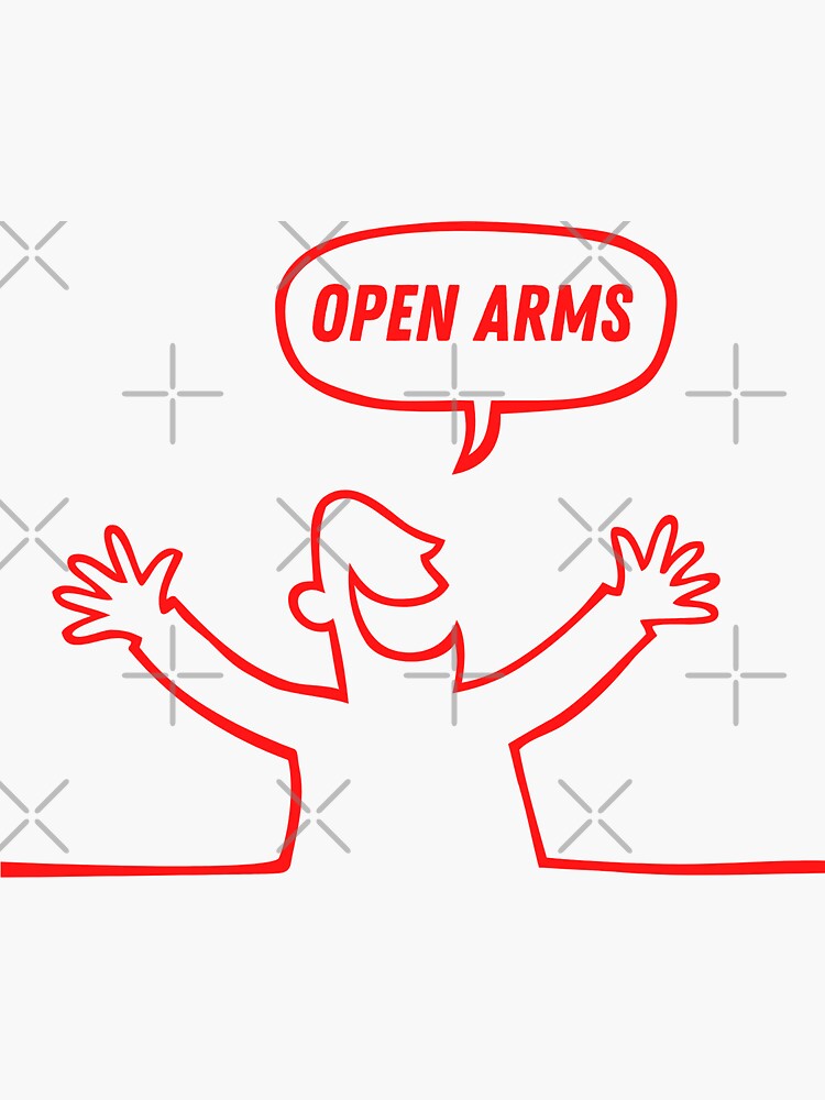 " OPEN ARMS" Sticker by Annabellshop | Redbubble