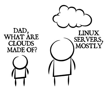 "Clouds - Linux Server - Funny Programming Jokes" Sticker for Sale by ...
