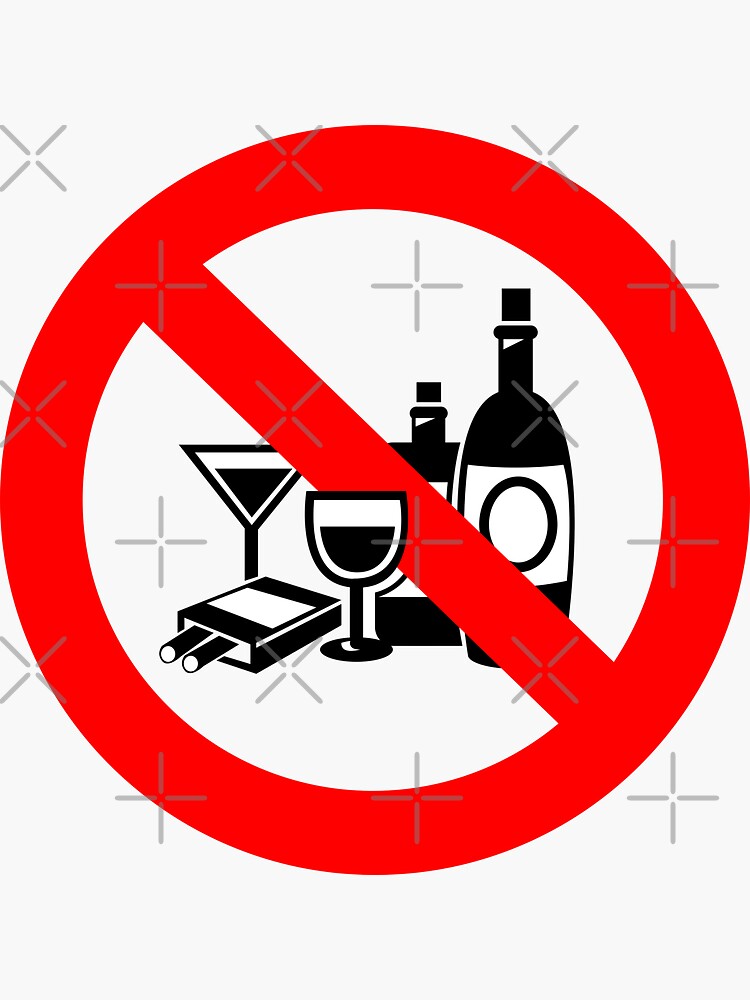 Alcohol Is Prohibited Stickers for Sale | Redbubble