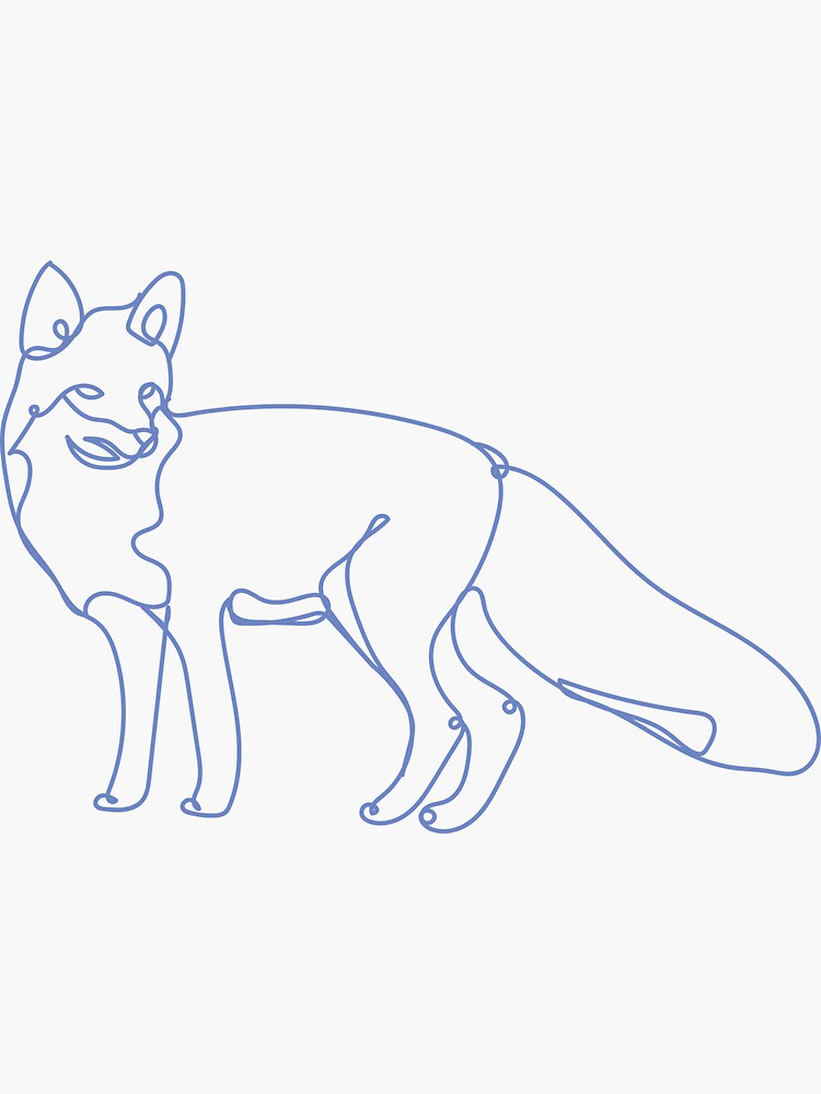 "Neon fox " Sticker for Sale by Trish-EqDesign | Redbubble