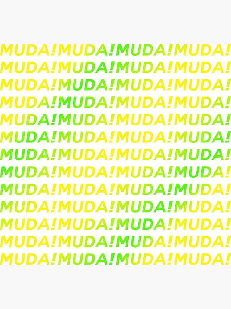 "MUDA! MUDA! MUDAAA!!! White" Poster for Sale by PenBrond | Redbubble