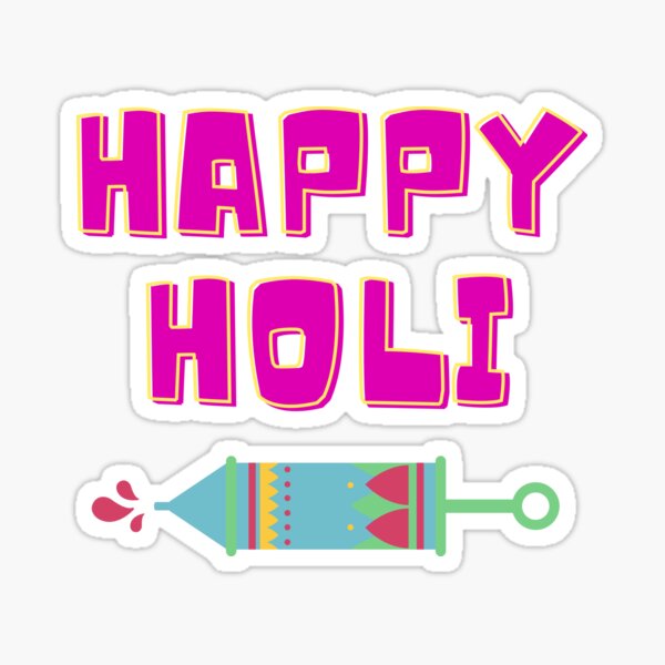 "Happy Holi" Sticker for Sale by GodAsha | Redbubble