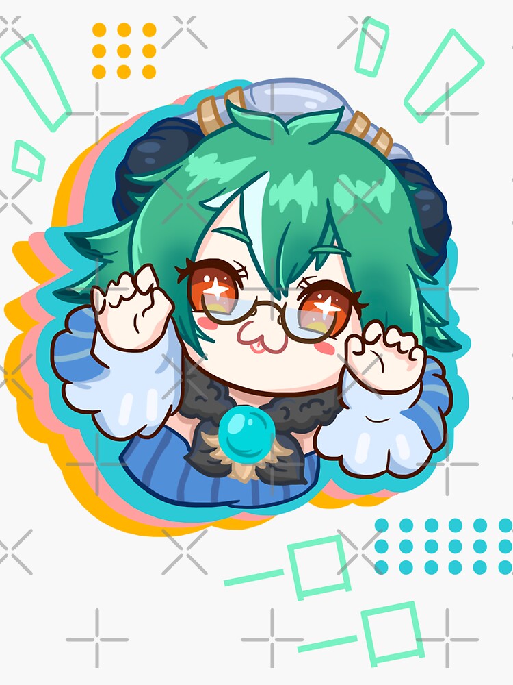 "Genshin Impact Sucrose chibi" Sticker for Sale by HekoRGB | Redbubble