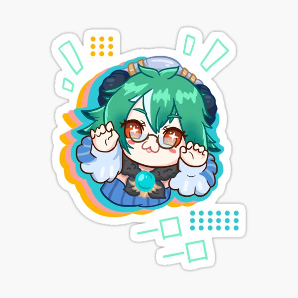 "Genshin Impact Sucrose chibi" Sticker for Sale by HekoRGB | Redbubble
