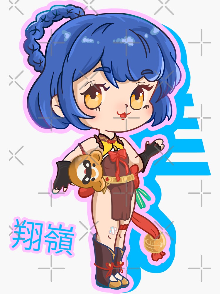 "Genshin Impact Xiangling chibi" Sticker for Sale by HekoRGB | Redbubble