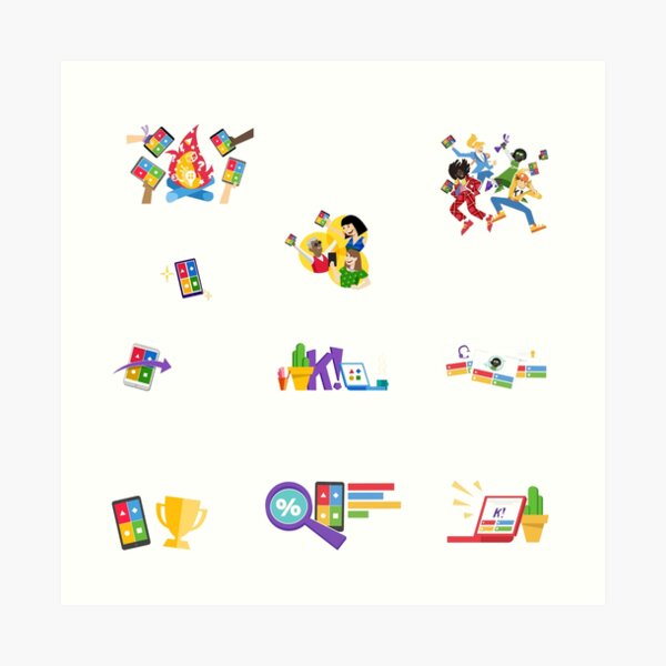 "Kahoot! sticker pack!" Art Print for Sale by ImRotem | Redbubble