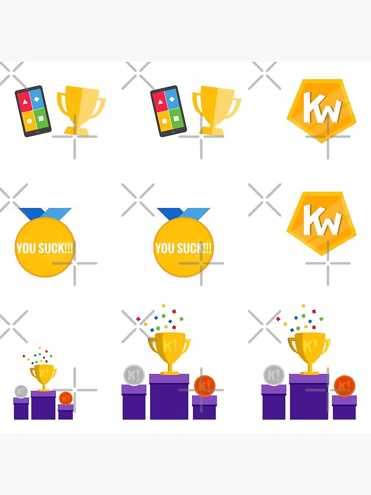 "Kahoot! winners sticker pack!" Poster for Sale by ImRotem | Redbubble