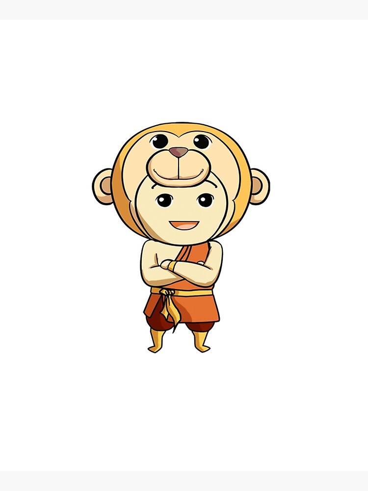 "Cute Chibi Baby Zen Morph with Wisdom Monkey Posing" Poster for Sale ...