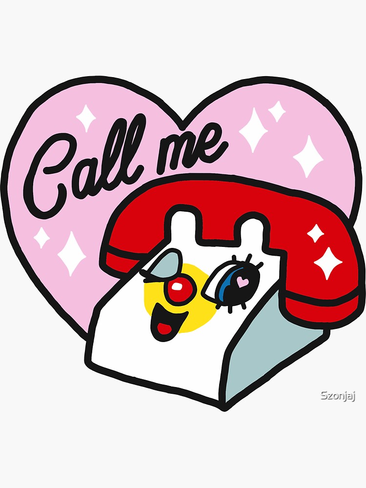 "Call me" Sticker for Sale by Szonjaj | Redbubble