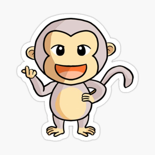 "Cute Chibi Wisdom Monkey Final Form Posing" Sticker for Sale by ...
