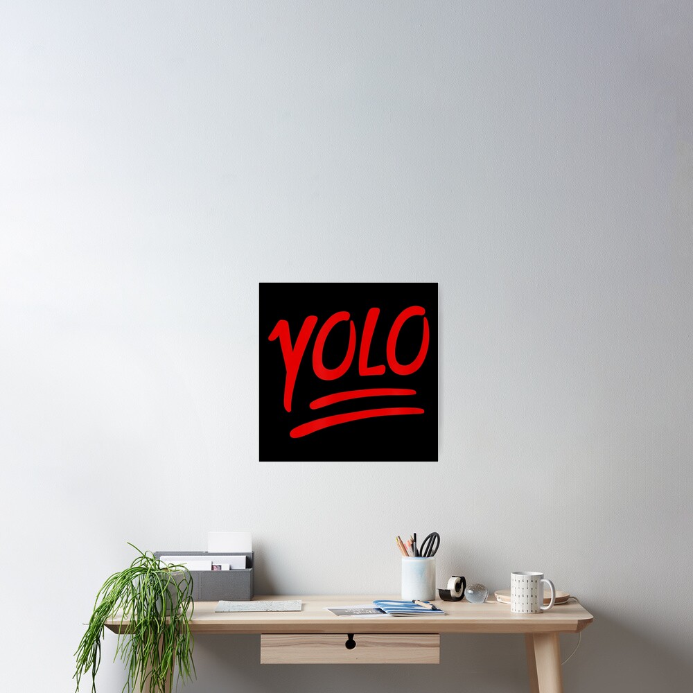 "YOLO Emoji (Red Version)" Poster for Sale by cooperskiles | Redbubble