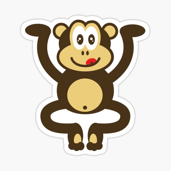 "monkey" Sticker for Sale by ainsel | Redbubble