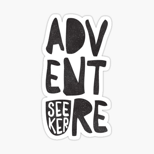 "adventure seeker" Sticker for Sale by cabinsupplyco | Redbubble
