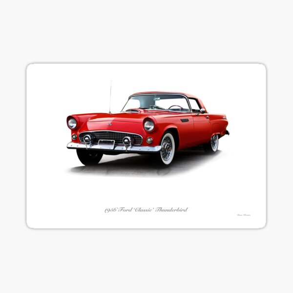 "1956 Ford 'Classic' Thunderbird" Sticker by DaveKoontz | Redbubble