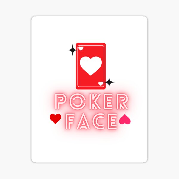 " Poker face" Sticker for Sale by Worrying | Redbubble