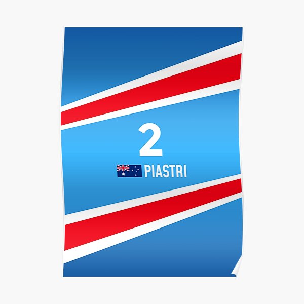 "F2 2021 - #2 Piastri" Poster for Sale by sednoid | Redbubble
