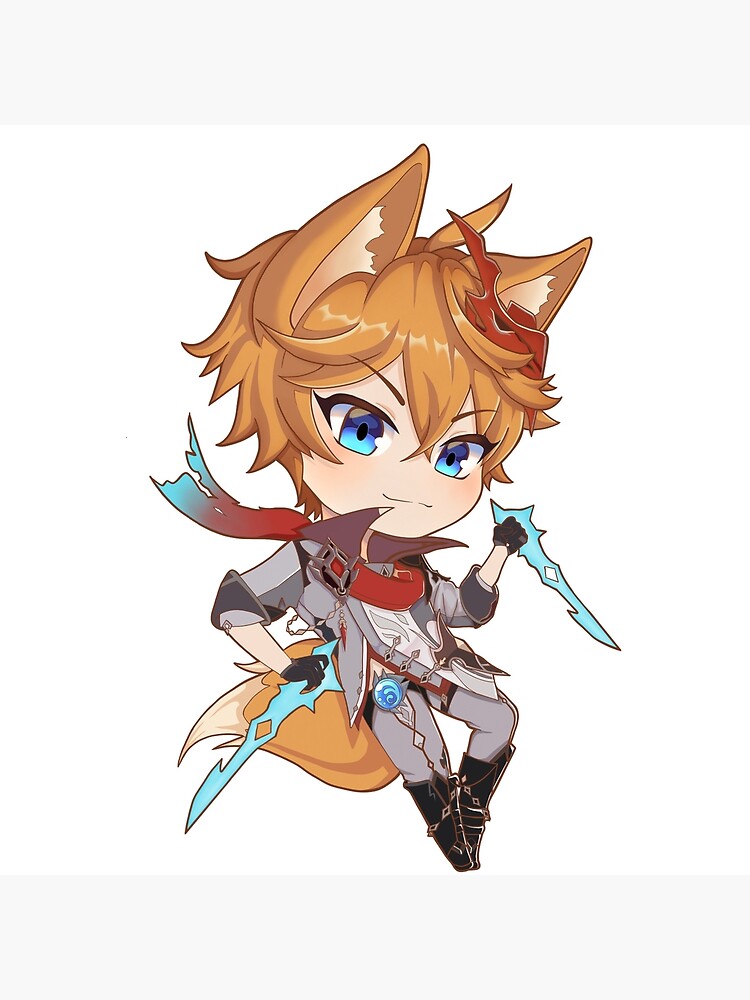 Poster « Childe Fox Genshin Impact », par LuciaLie | Redbubble