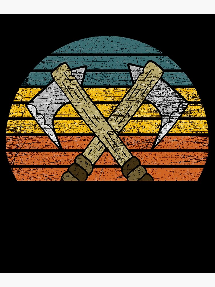 "retro Axe throwing champion, funny axe thrower " Poster for Sale by ...