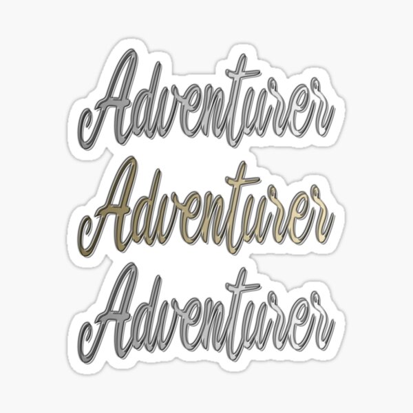 "Adventurer Adventurer Retro Gold" Sticker for Sale by AOCreativeProd ...