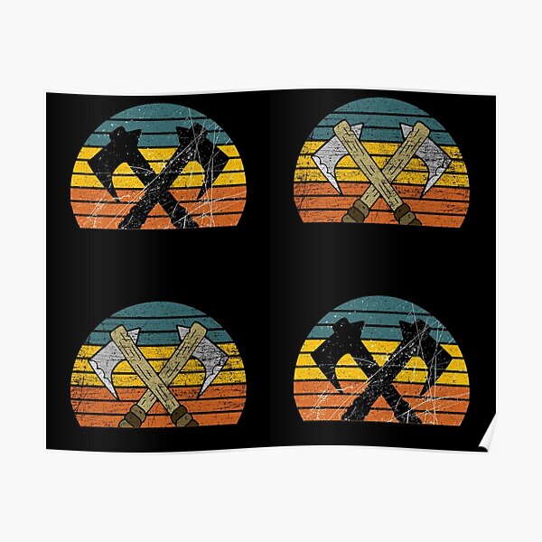 "Vintage Axe throwing champion, funny axe thrower packs" Poster by Just ...