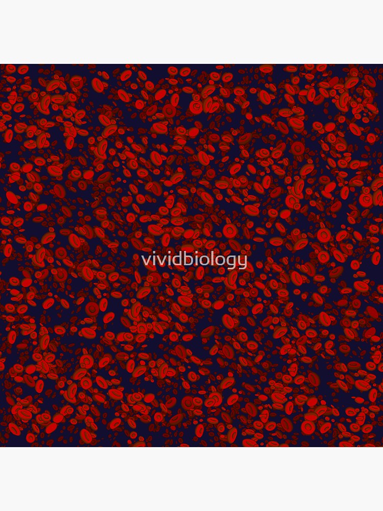 "Red blood cells" Sticker by vividbiology | Redbubble
