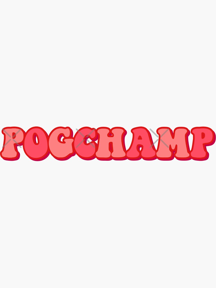 "Pog champ" Sticker for Sale by Charislit | Redbubble