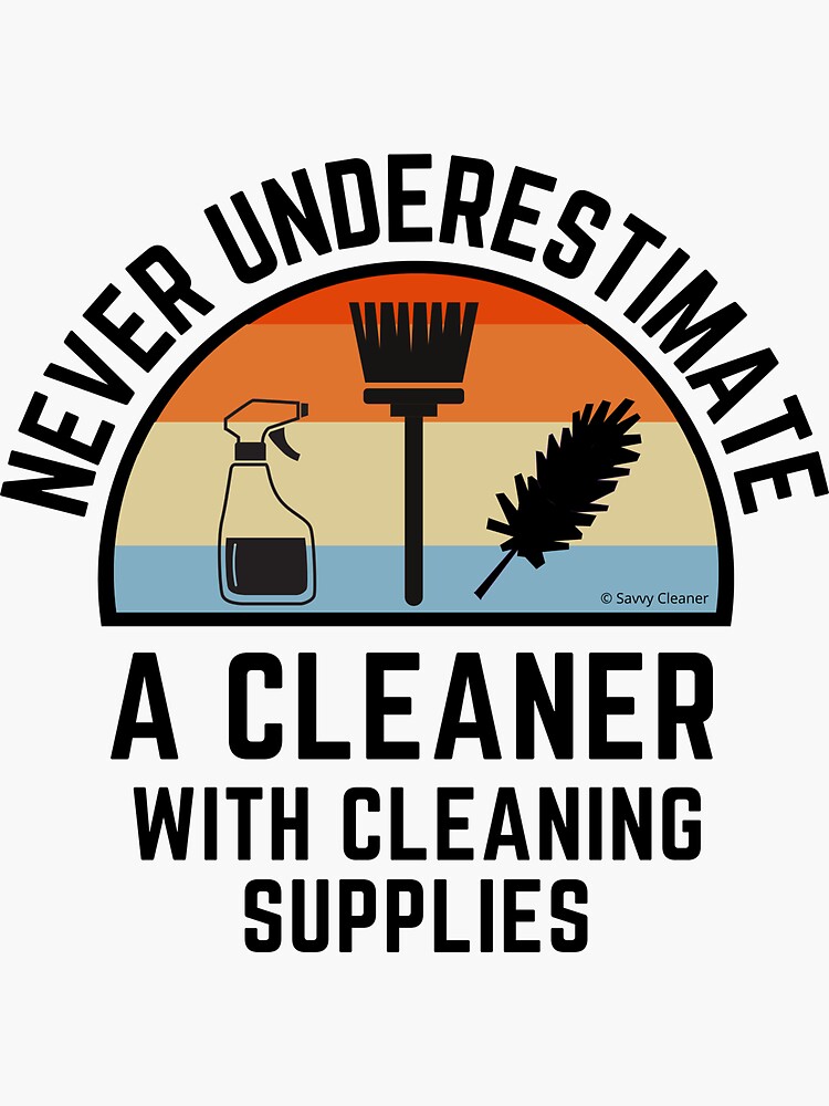 "Cleaner With Cleaning Supplies Spray Bottle Broom Duster Housekeeping ...