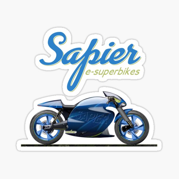 "Sapier Electric Super Bike" Sticker by Spyinthesky | Redbubble