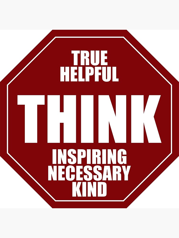 "Red think sign recovery quotes" Art Print for Sale by yarddog66 ...