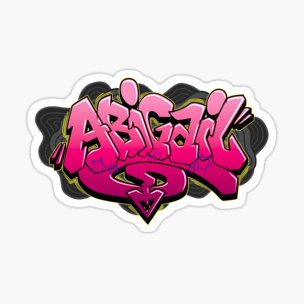 "Abigail Graffiti Name" Sticker for Sale by NameGraffiti | Redbubble