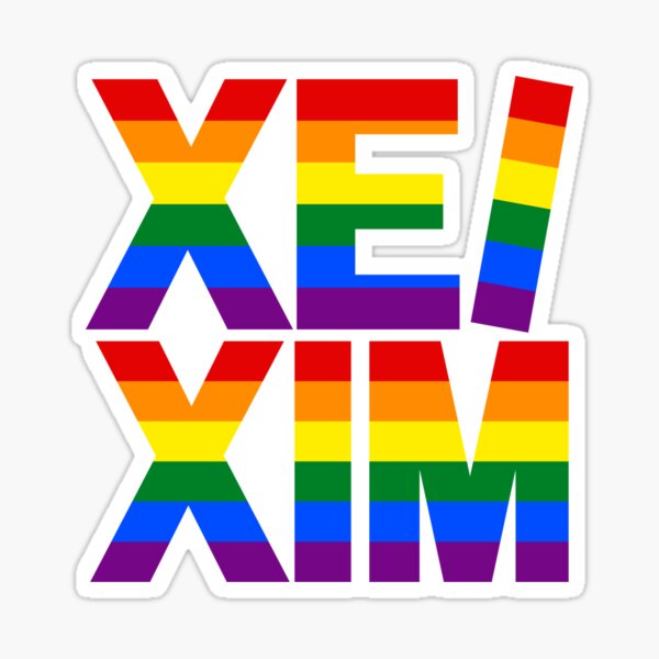 "Large Rainbow Xe/Xim" Sticker by JtownGSA | Redbubble