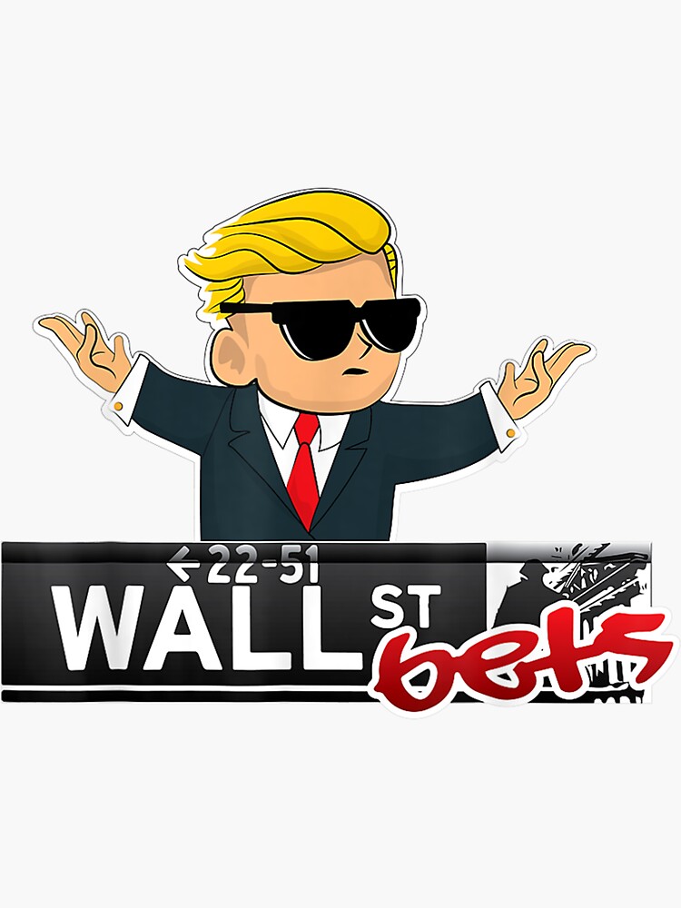 "WallStreetBets WSB Logo Wall Street Bets Stock" Sticker for Sale by ...