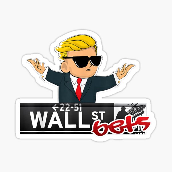 "WallStreetBets WSB Logo Wall Street Bets Stock" Sticker for Sale by cooperskiles | Redbubble