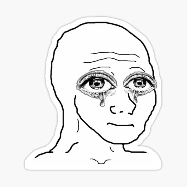 "Emotion wojak" Sticker by marjard | Redbubble