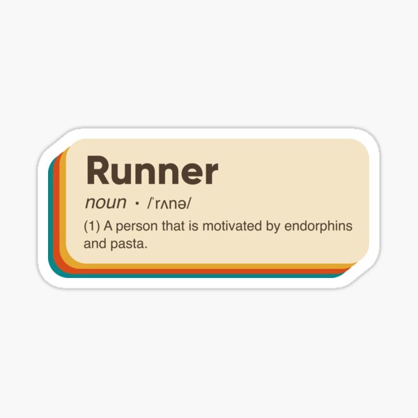 "Runner Definition" Sticker by Bojkiw | Redbubble