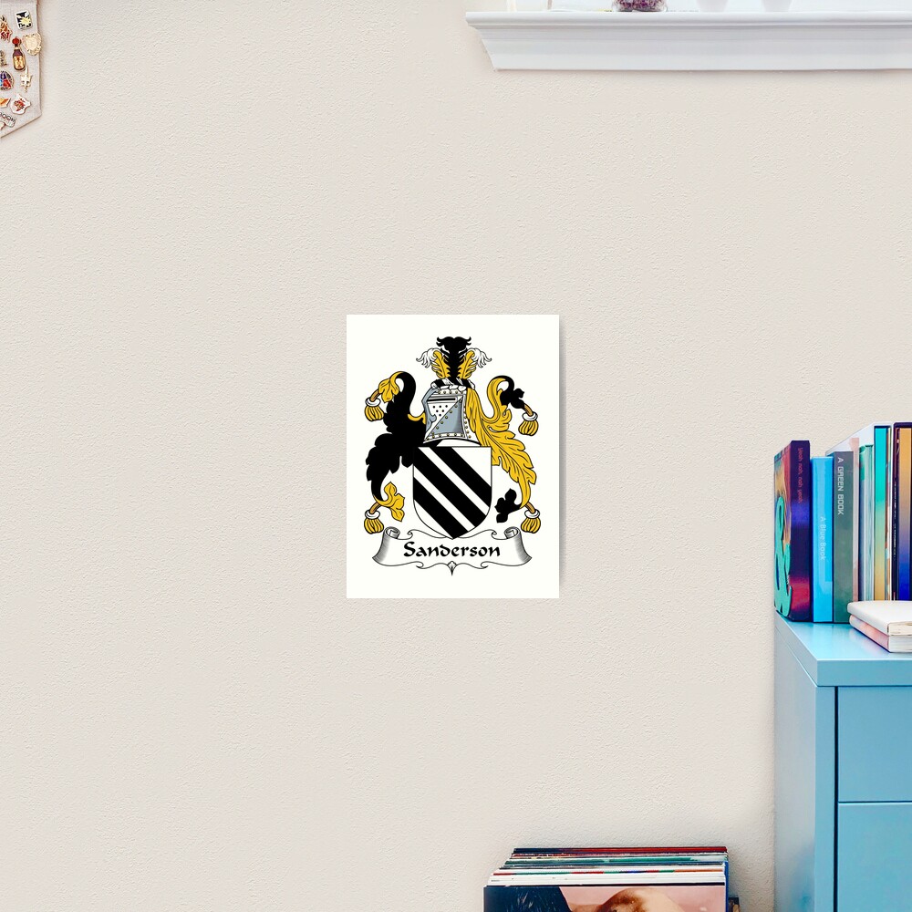 "Sanderson Coat of Arms / Sanderson Family Crest" Art Print by ...