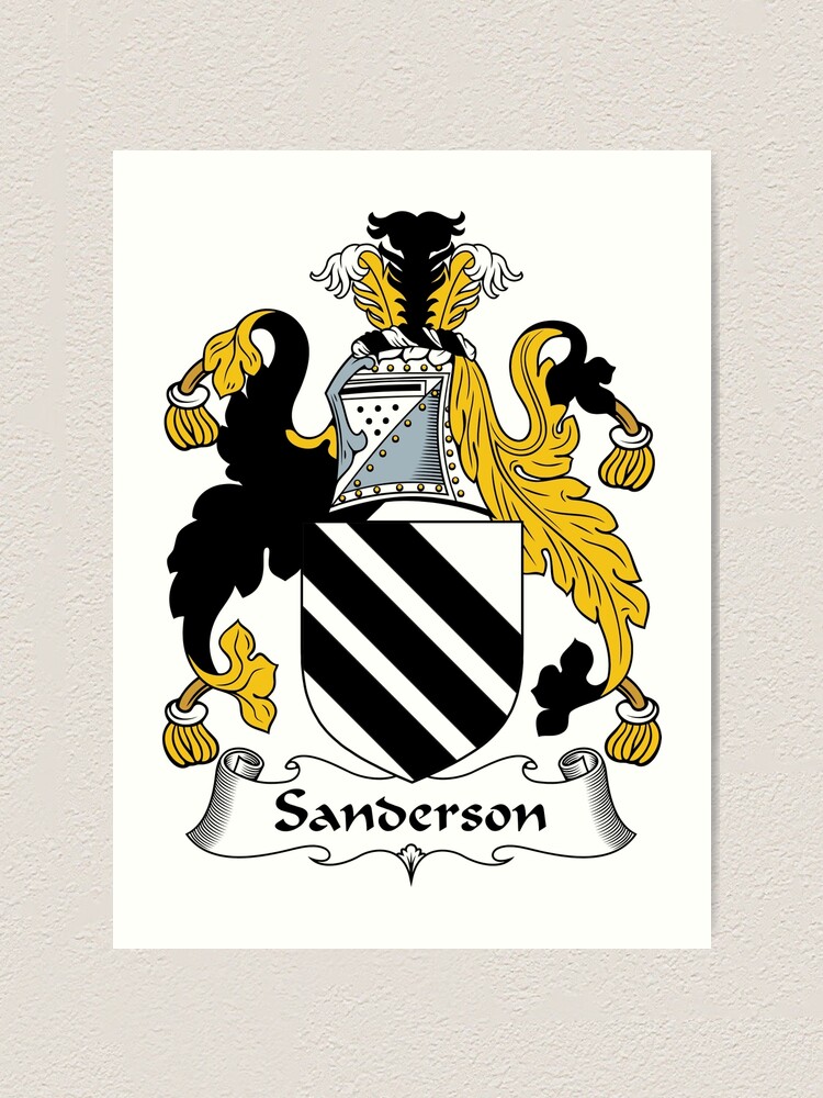 "Sanderson Coat of Arms / Sanderson Family Crest" Art Print by ...
