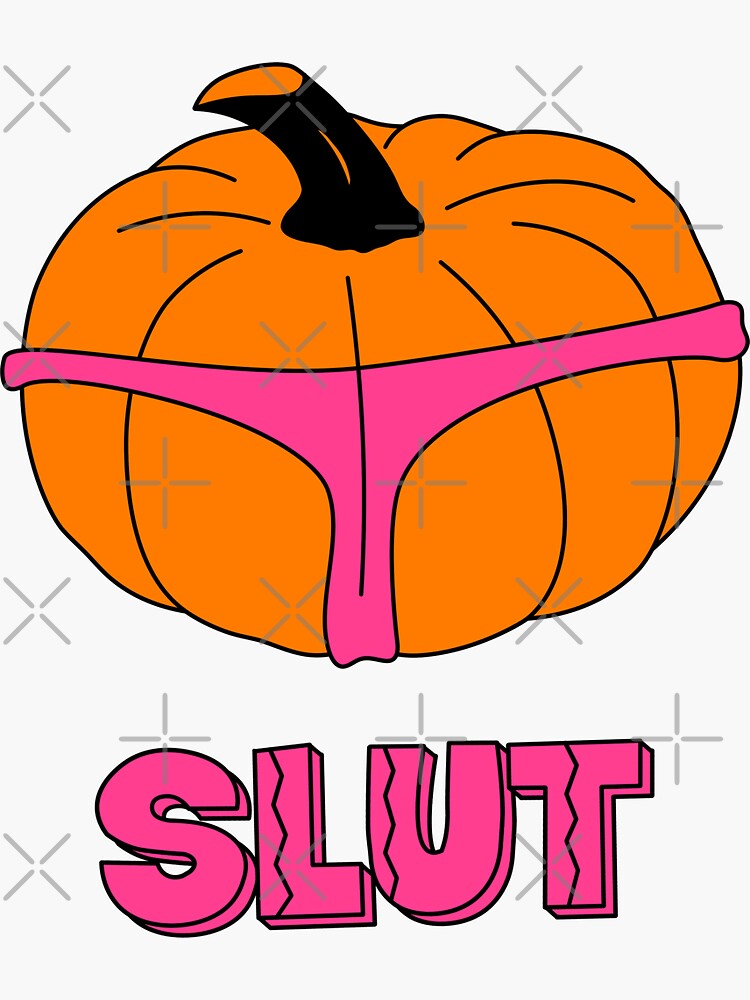 Pumpkin Slut Illustration Sticker For Sale By Prodbynieco Redbubble